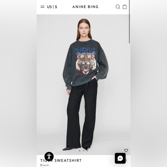 Anine Bing | Tops | Anine Bing Tiger Muse Sweatshirt Small | Poshmark